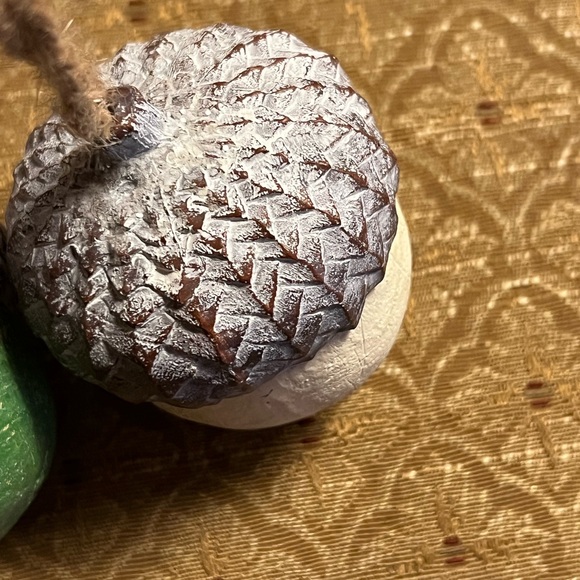 Accents | Nwt Two Resin Acorn Ornaments With Ripe Hangers | Poshmark